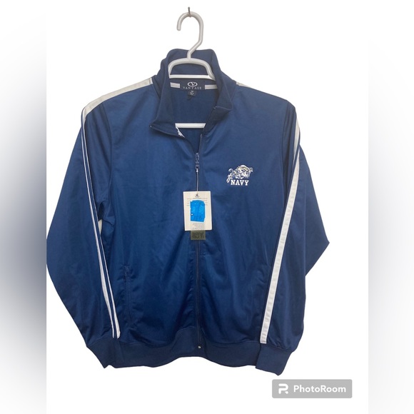 Vantage | Jackets & Coats | Us Naval Academy Blue Full Zip Windbreaker ...